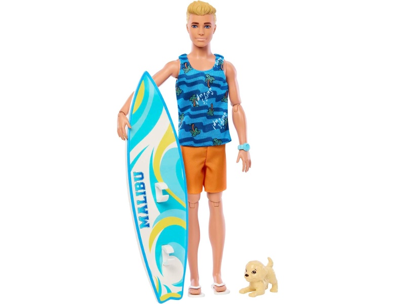 Barbie Ken Surfer-Puppe mit Surfbrett | Modepuppen