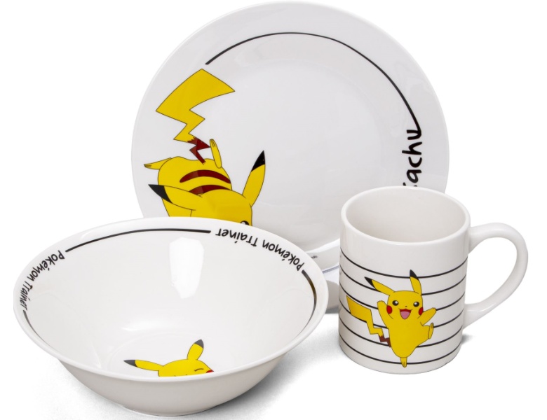 Stor Pokémon Frühstückset Pikachu 2 3Teile | Essen & Trinken