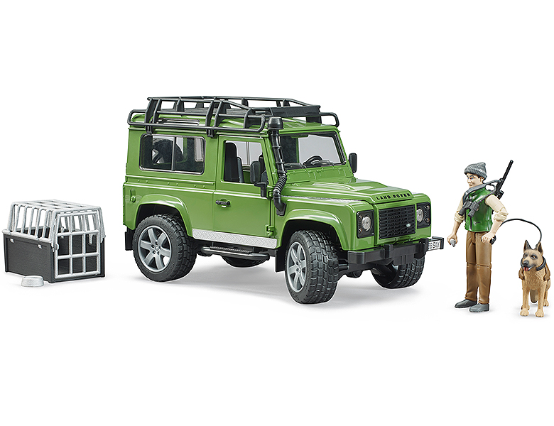 Bruder Land Rover Defender mit Förster | Landwirtschaft