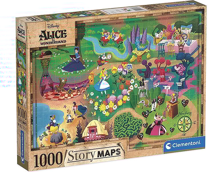 Clementoni Puzzle Story Maps Alice Im Wundeland 1000teile Puzzle 1000