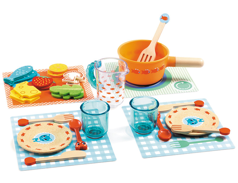 Djeco Rollenspiele Alle Katzen zu Tisch 29Teile | Geschirr-Service