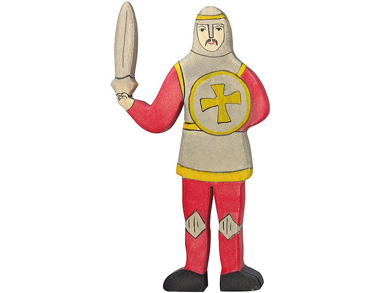 Holztiger Ritter Kämpfend Rot | Ritter & Drachen