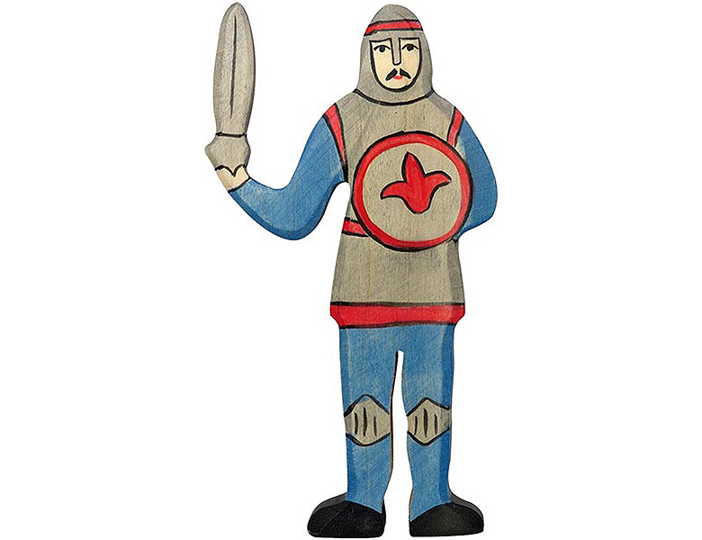 Holztiger Ritter Kämpfend Blau | Ritter & Drachen