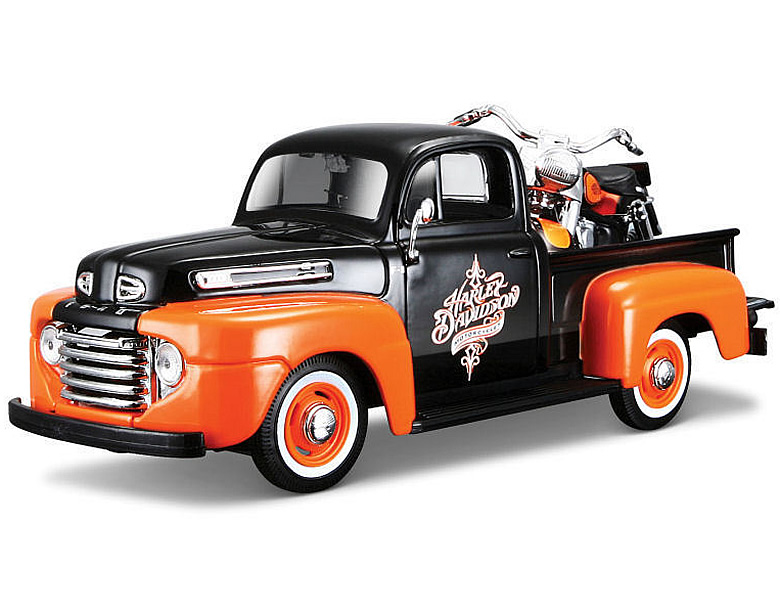 Maisto 1:24 Ford Pick Up 1948 & FLH 1958 Duo Glide | Die-Cast Modelle