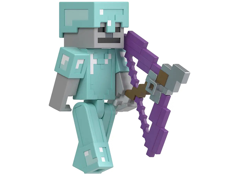 Mattel Minecraft Craft-A-Block Armored Skeleton 8cm | Actionfiguren