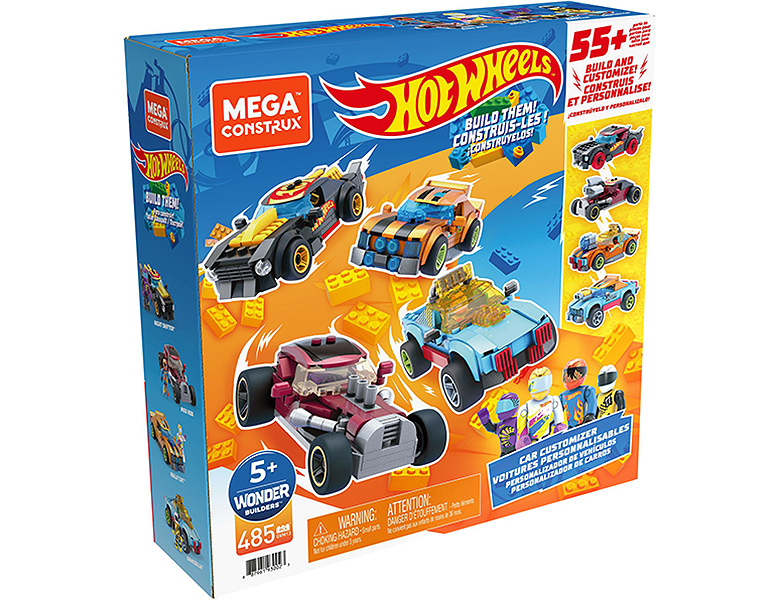 Mega Construx Hot Wheels Rennwagen Spielzeug Set 485teile Klemmbausteine