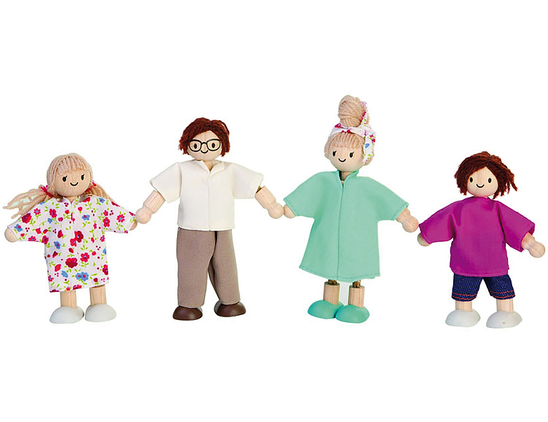 PlanToys Moderne Puppen Familie | Biegepuppen