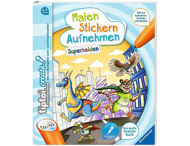 Ravensburger tiptoi create Malen Stickern Aufnehmen: Superhelden ...