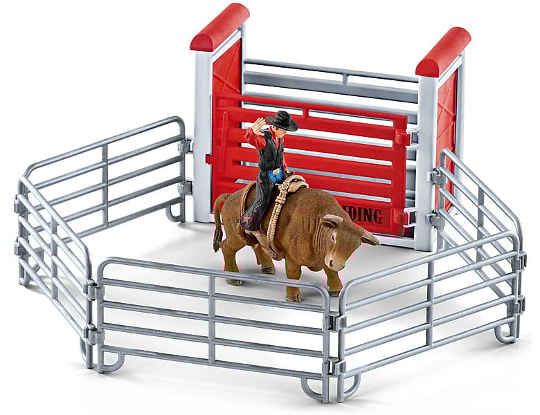 Schleich Farm World Western Bull Riding mit Cowboy | Diverse Spielfiguren