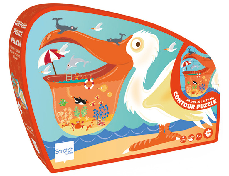 Scratch Shape Puzzle Pelikan 24Teile | Puzzle 24-104 Teile