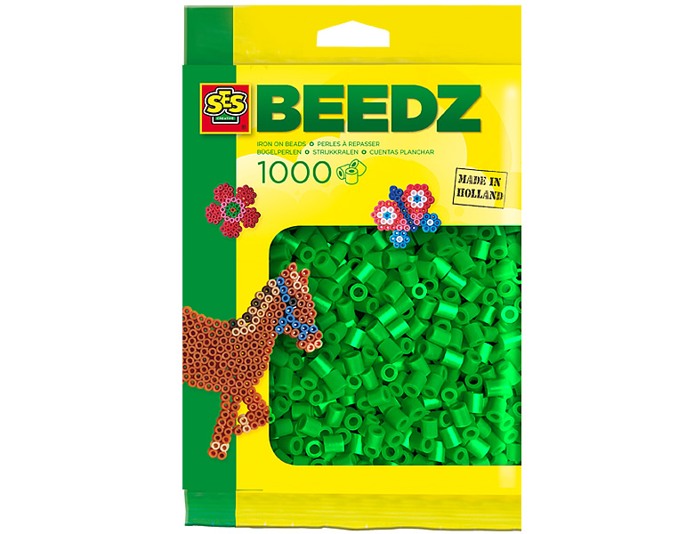 SES Beedz Bügelperlen Nachfüllpack Grün 1000Teile