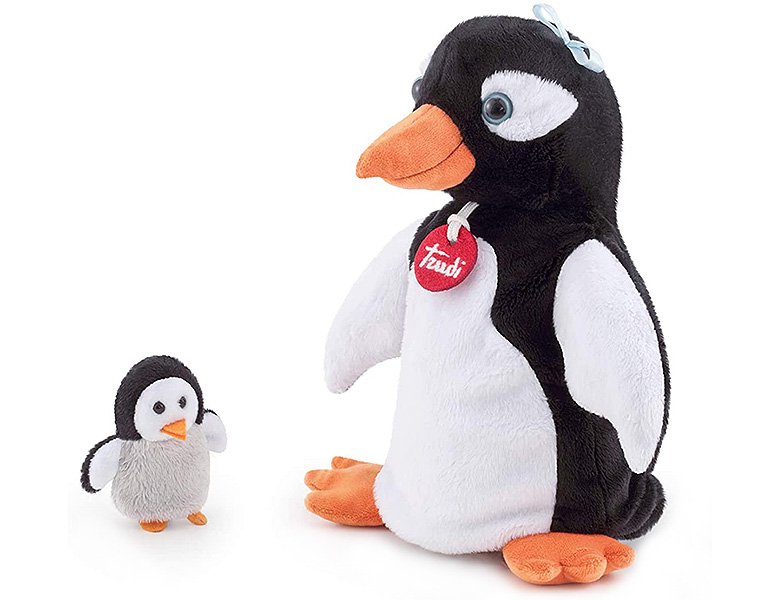 Trudi Handpuppen Pinguin mit Baby 25cm
